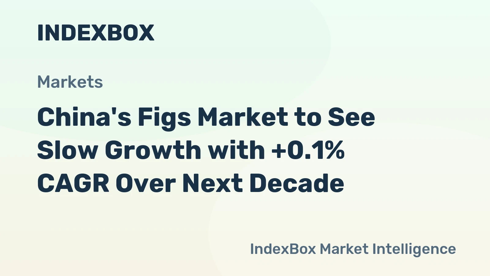 China's Figs Market to See Slow Growth with +0.1% CAGR Over Next Decade