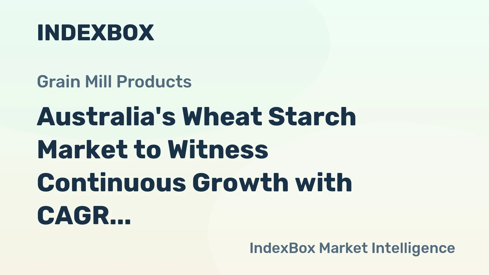 Australia's Wheat Starch Market to Witness Continuous Growth with CAGR of +3.6% until 2035