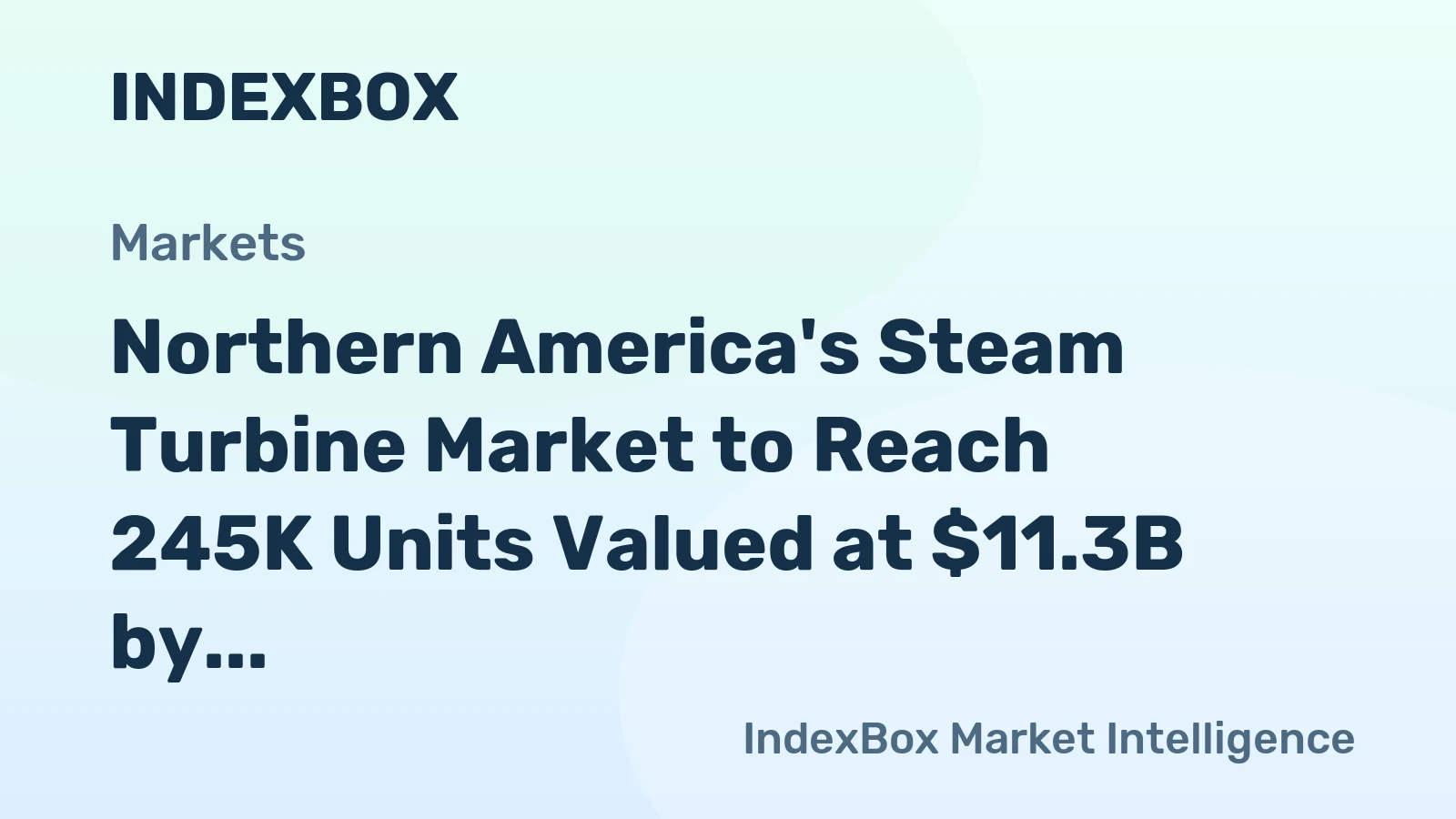 Northern America's Steam Turbine Market to Reach 245K Units Valued at $11.3B by 2035