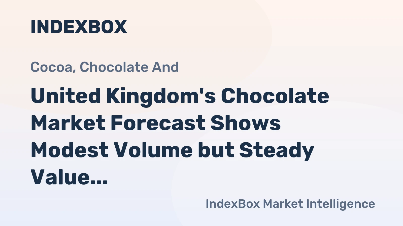 United Kingdom's Chocolate Market Forecast Shows Modest Volume but Steady Value Growth With a 1.6% CAGR
