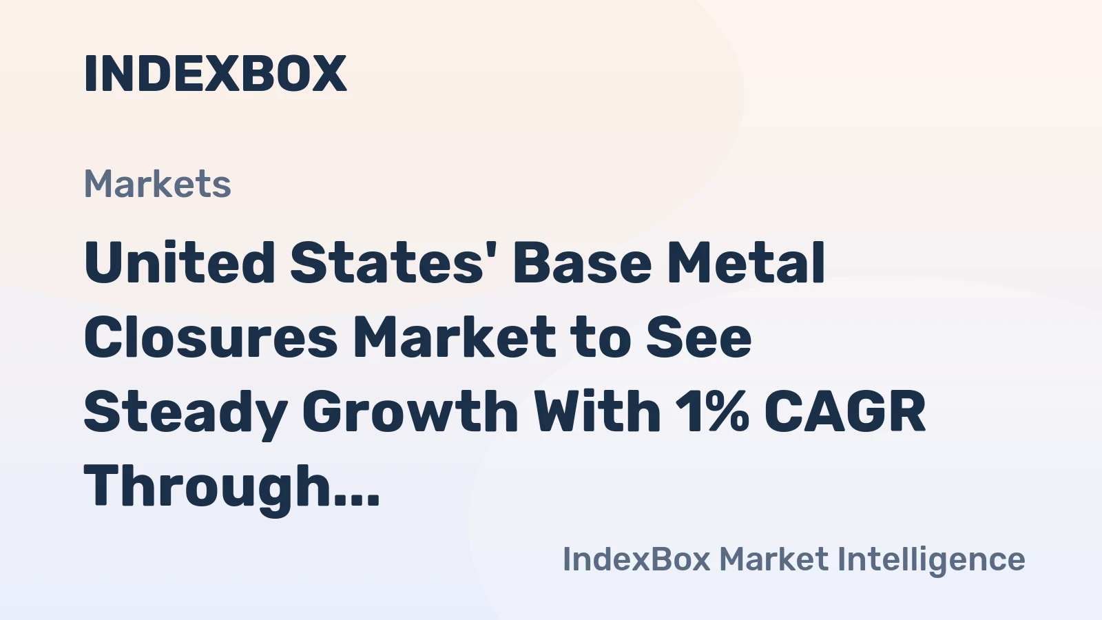 United States' Base Metal Closures Market to See Steady Growth With 1% CAGR Through 2035