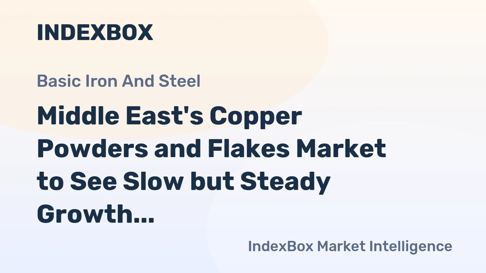 Middle East's Copper Powders and Flakes Market to See Slow but Steady Growth with 0.8% CAGR