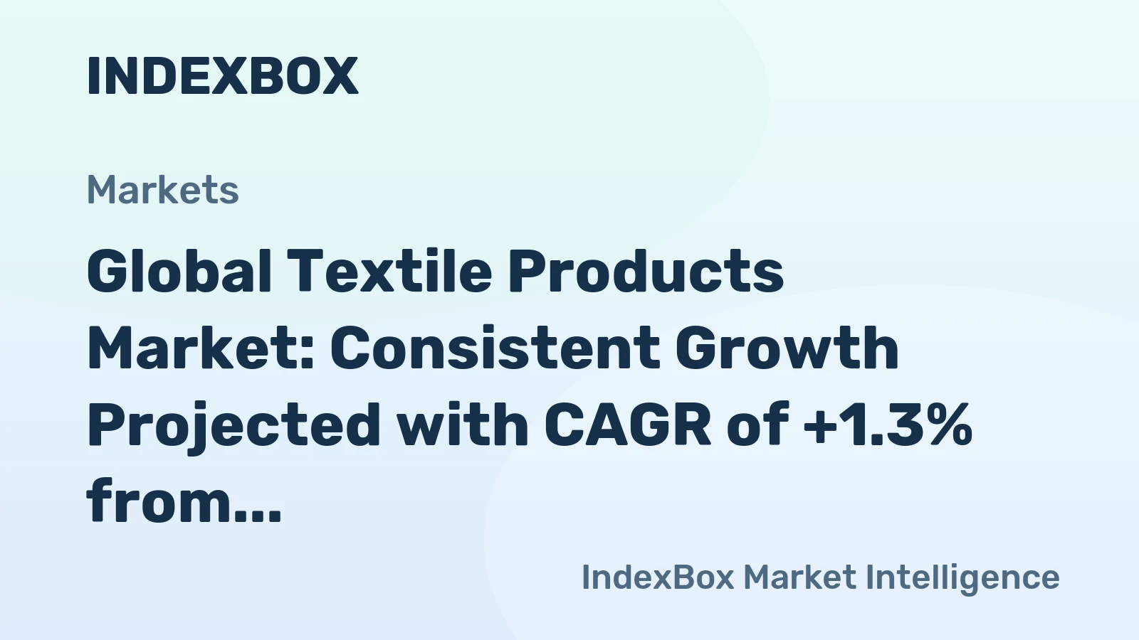 Global Textile Products Market: Consistent Growth Projected with CAGR of +1.3% from 2024 to 2035