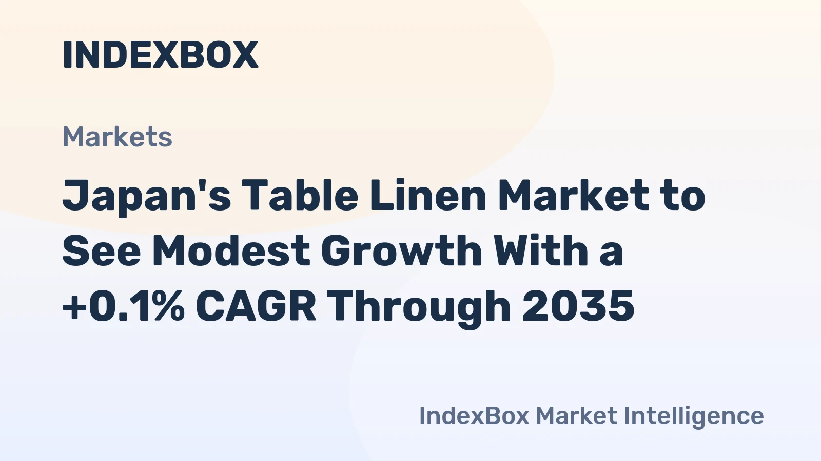 Japan's Table Linen Market to See Modest Growth With a +0.1% CAGR Through 2035