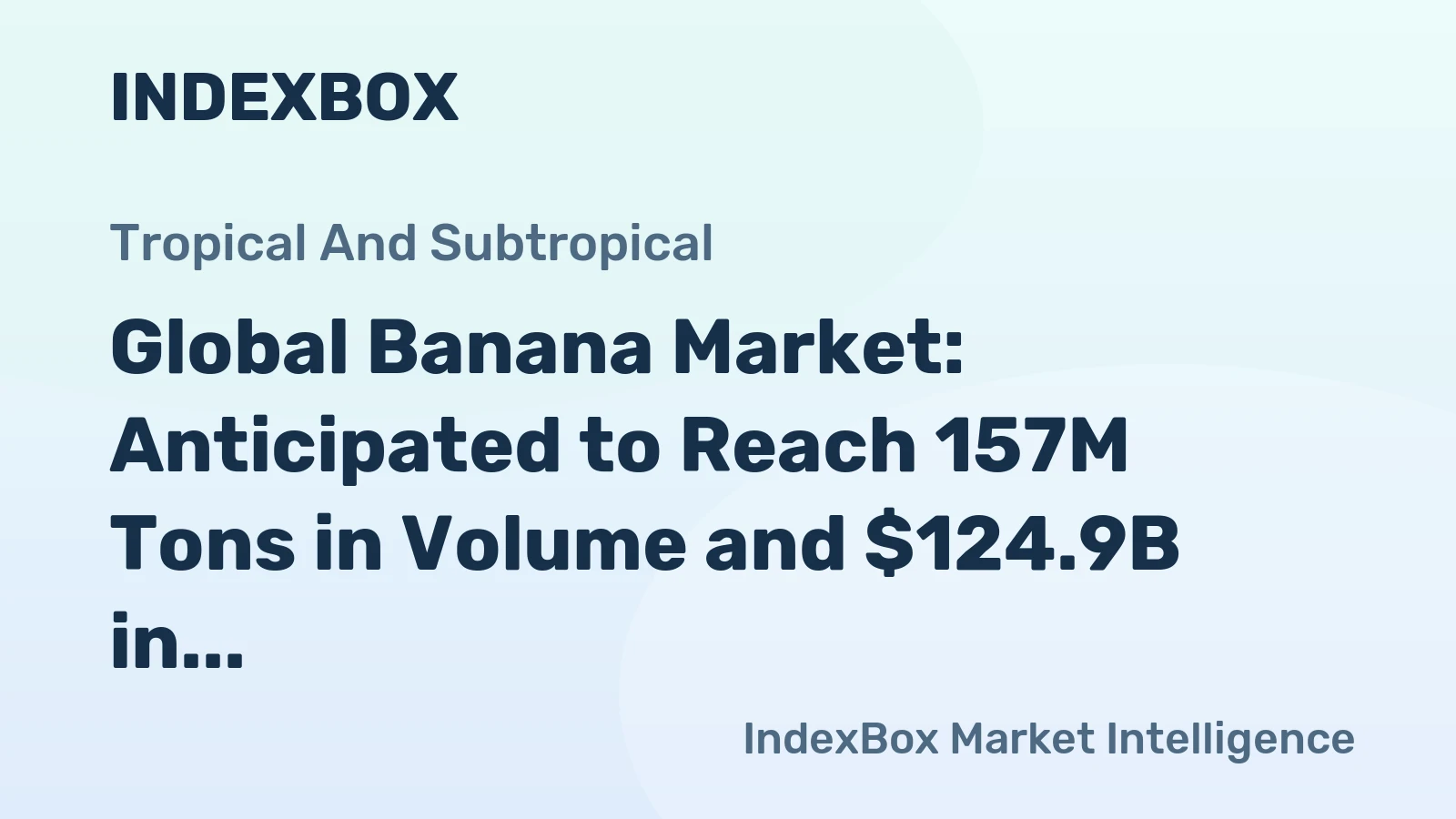Global Banana Market: Anticipated to Reach 157M Tons in Volume and $124.9B in Value by 2035