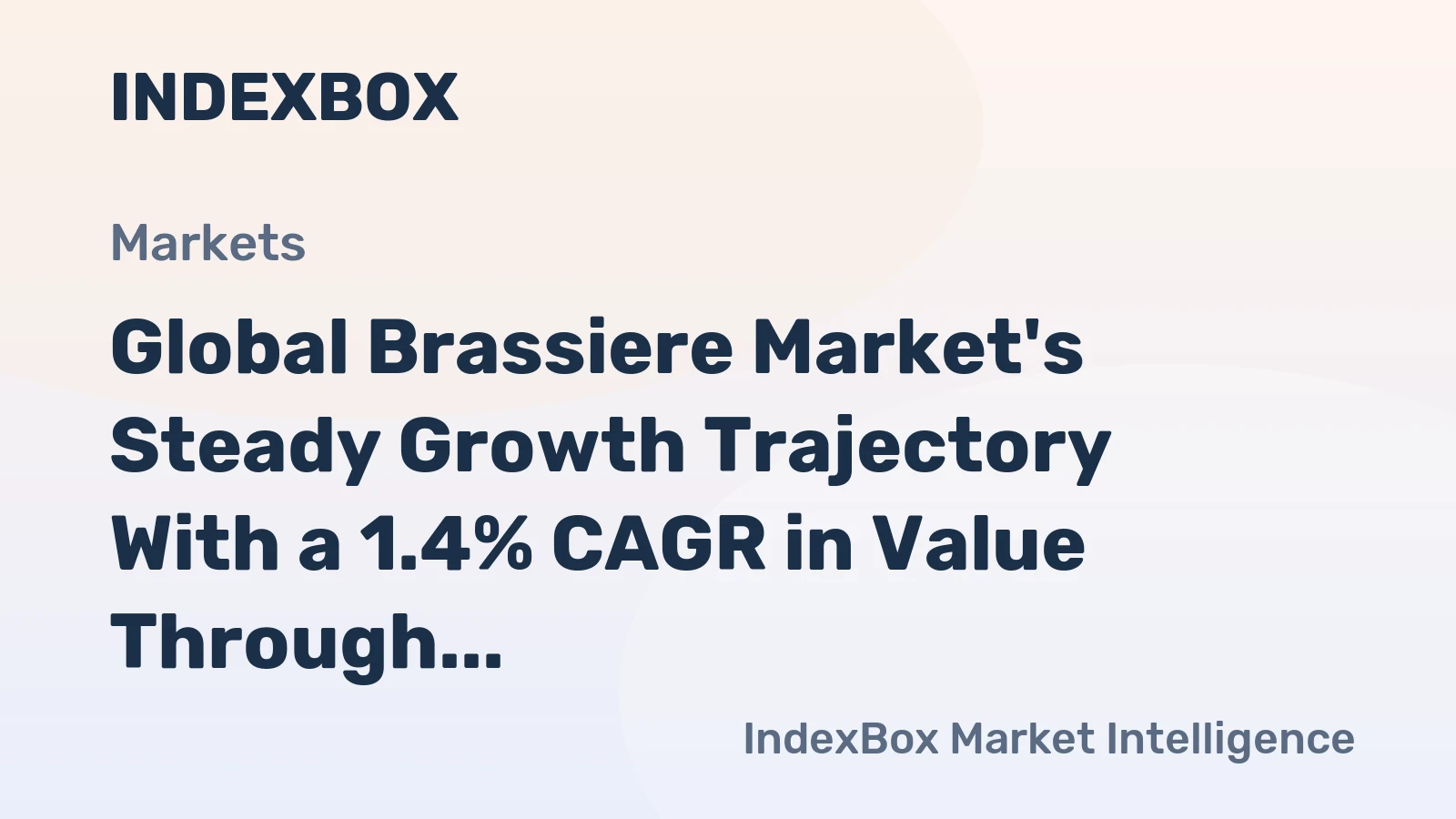 Global Brassiere Market's Steady Growth Trajectory With a 1.4% CAGR in Value Through 2035