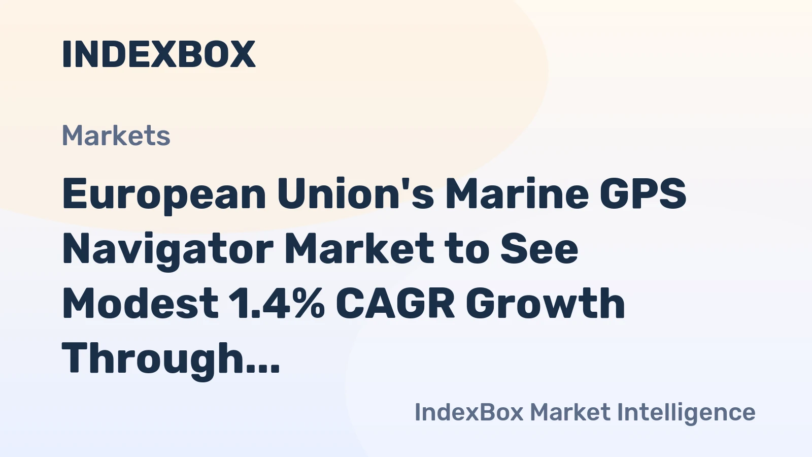 European Union's Marine GPS Navigator Market to See Modest 1.4% CAGR Growth Through 2035