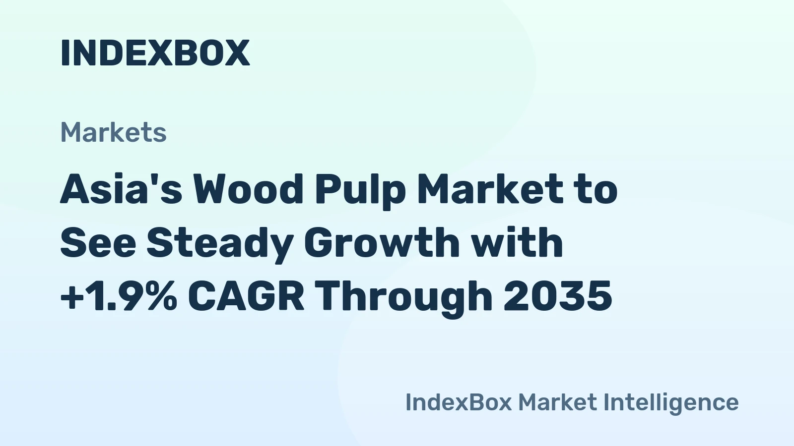 Asia's Wood Pulp Market to See Steady Growth with +1.9% CAGR Through 2035
