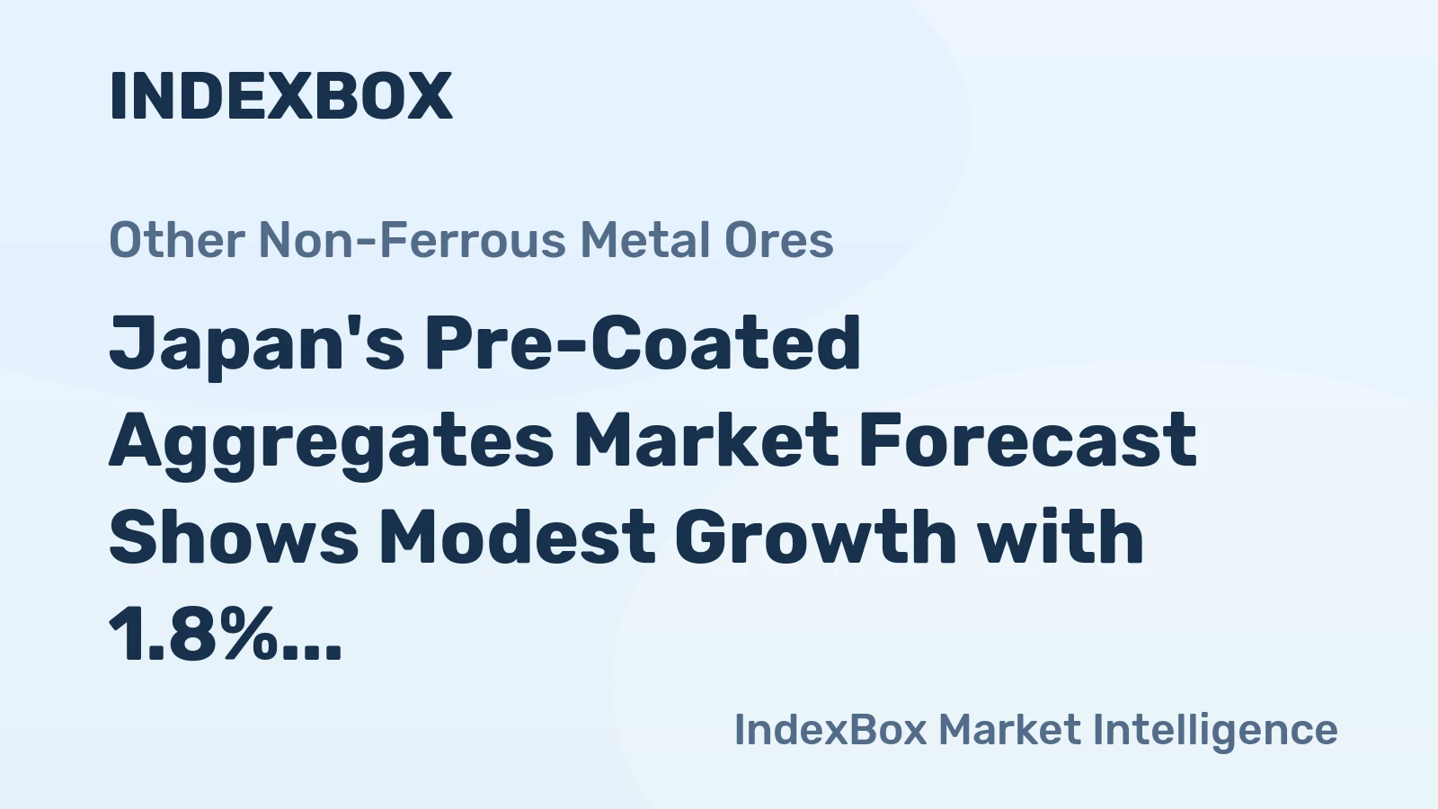 Japan's Pre-Coated Aggregates Market Forecast Shows Modest Growth with 1.8% CAGR