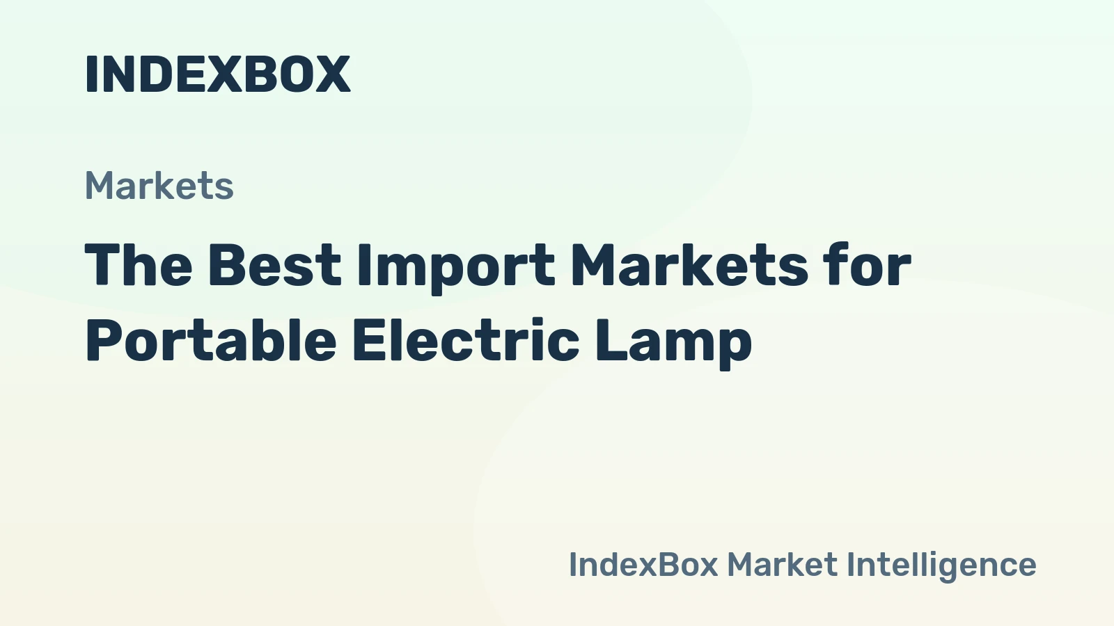 The Best Import Markets for Portable Electric Lamp