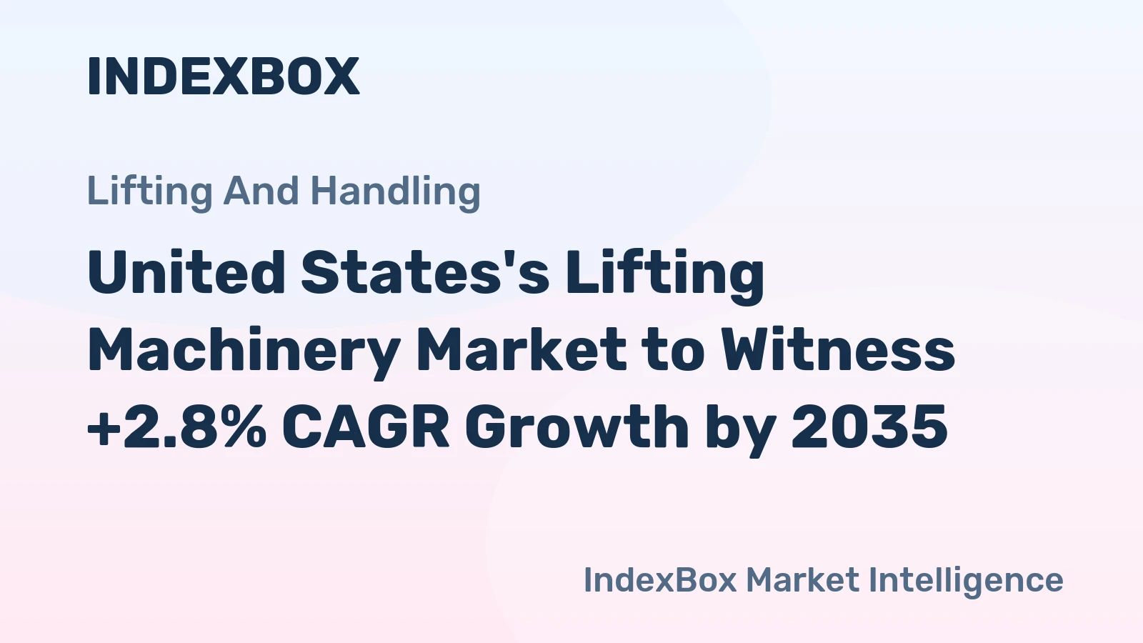 United States's Lifting Machinery Market to Witness +2.8% CAGR Growth by 2035