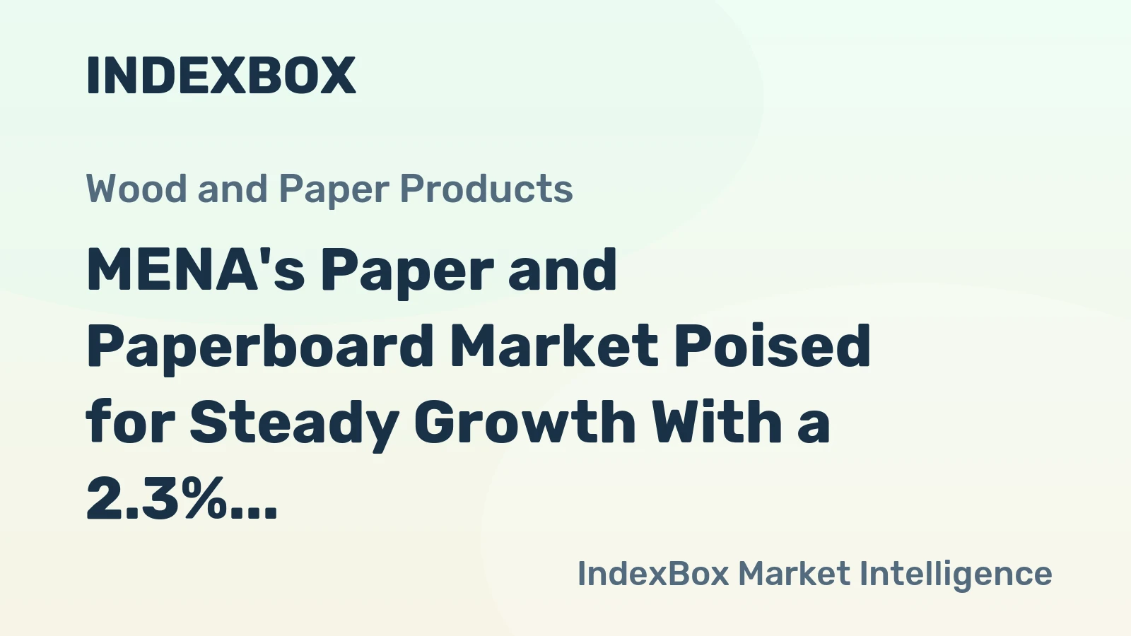 MENA's Paper and Paperboard Market Poised for Steady Growth With a 2.3% CAGR in Value Through 2035