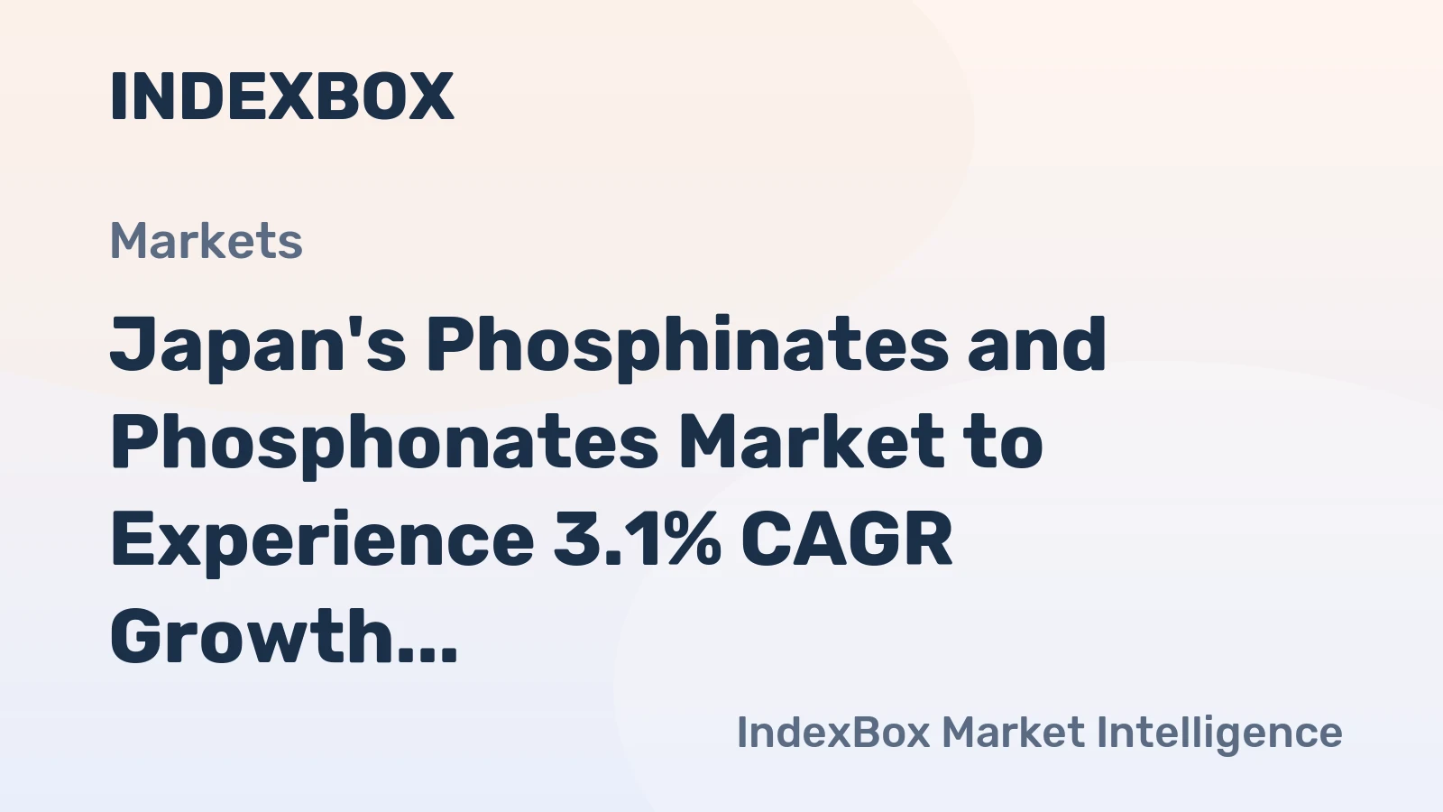 Japan's Phosphinates and Phosphonates Market to Experience 3.1% CAGR Growth Over Next Decade