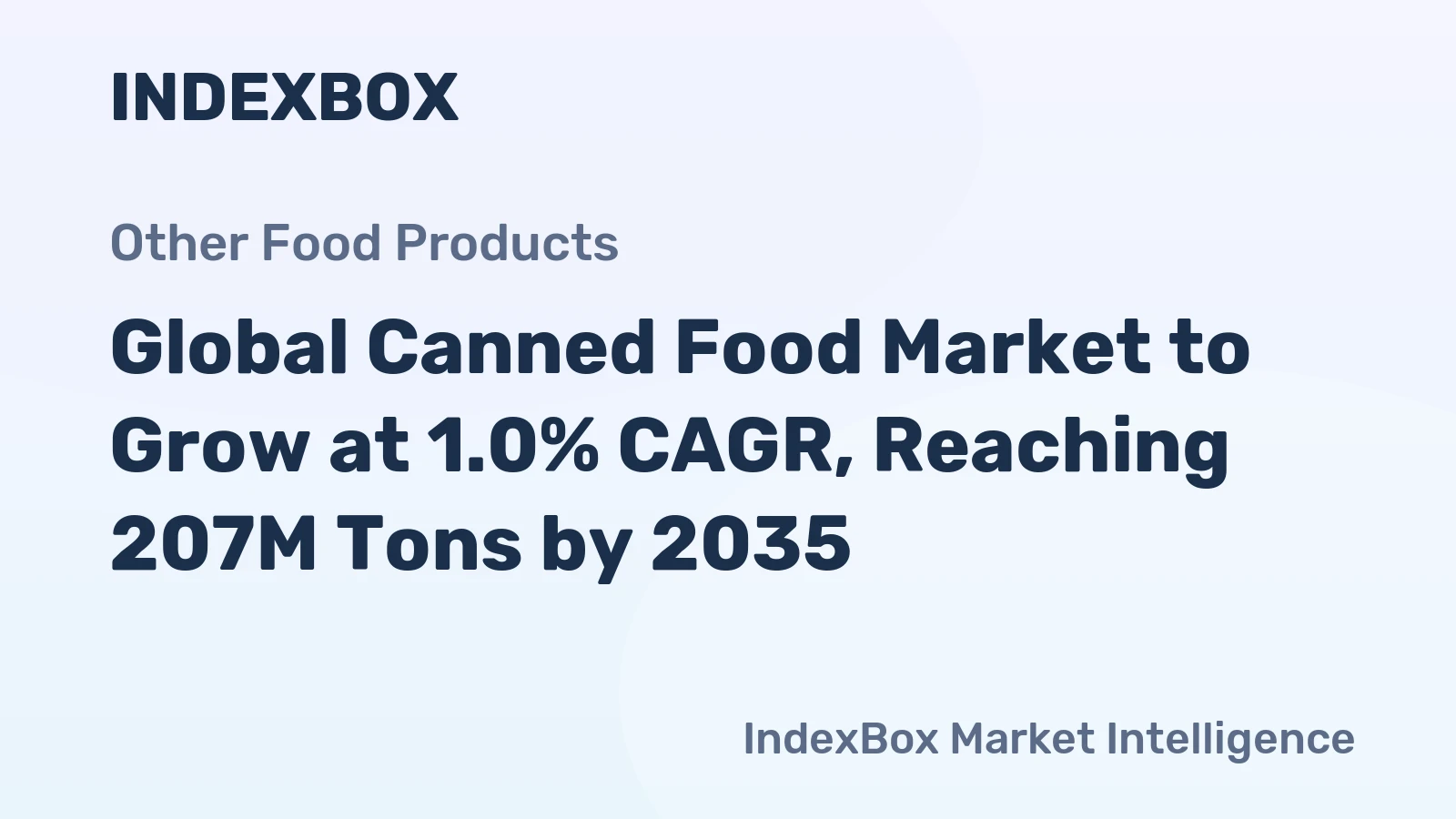 Global Canned Food Market to Grow at 1.0% CAGR, Reaching 207M Tons by 2035