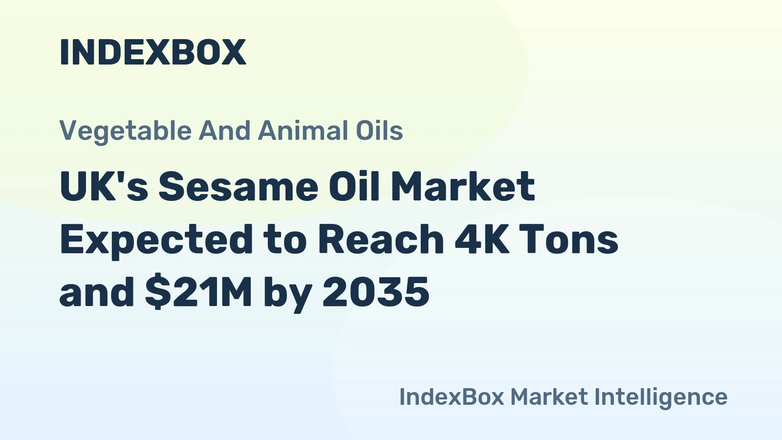 UK's Sesame Oil Market Expected to Reach 4K Tons and $21M by 2035
