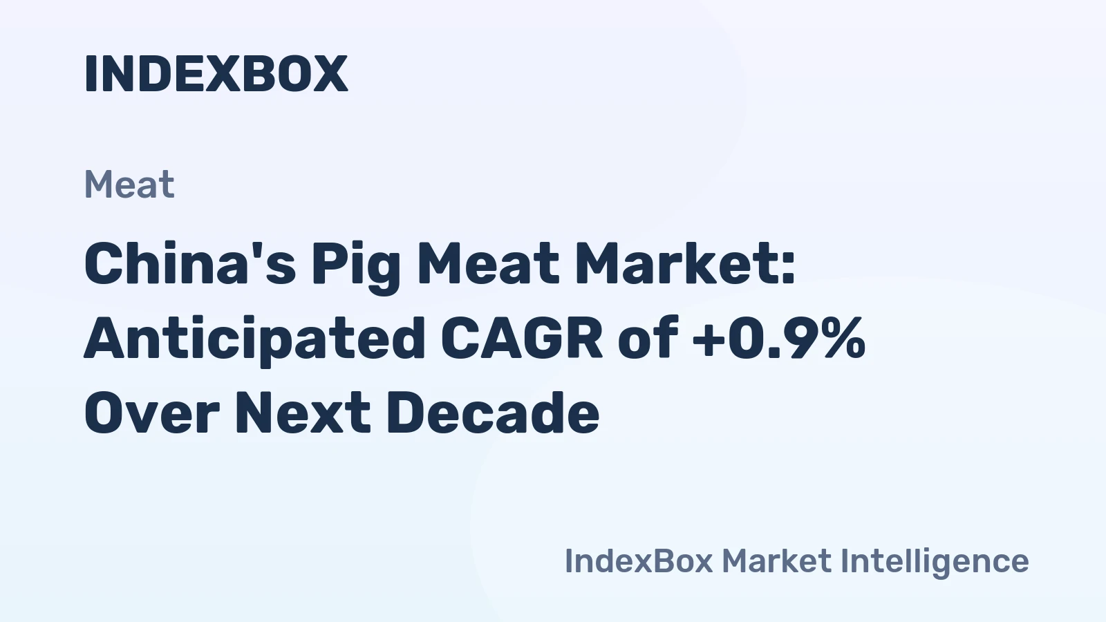 China's Pig Meat Market: Anticipated CAGR of +0.9% Over Next Decade