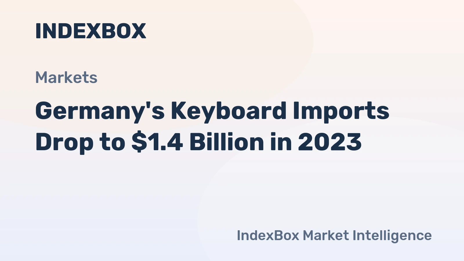 Germany's Keyboard Imports Drop to $1.4 Billion in 2023