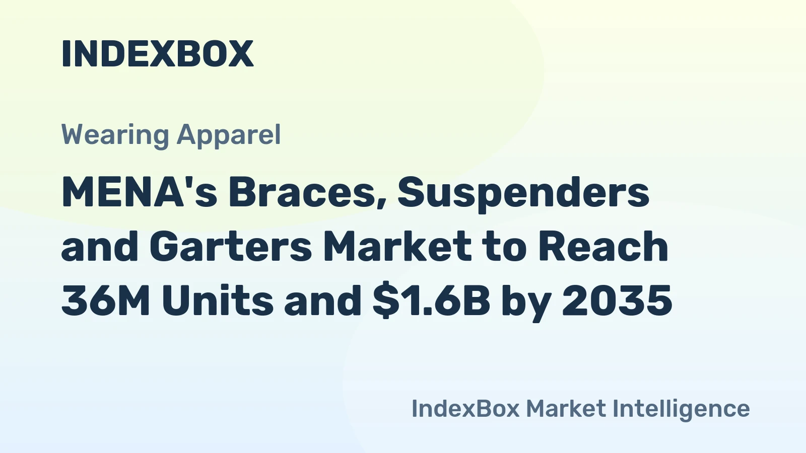 MENA's Braces, Suspenders and Garters Market to Reach 36M Units and $1.6B by 2035