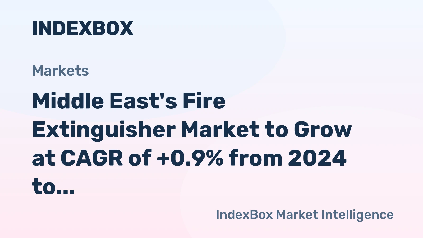 Middle East's Fire Extinguisher Market to Grow at CAGR of +0.9% from 2024 to 2035, Reaching Market Volume of 6.6M Units