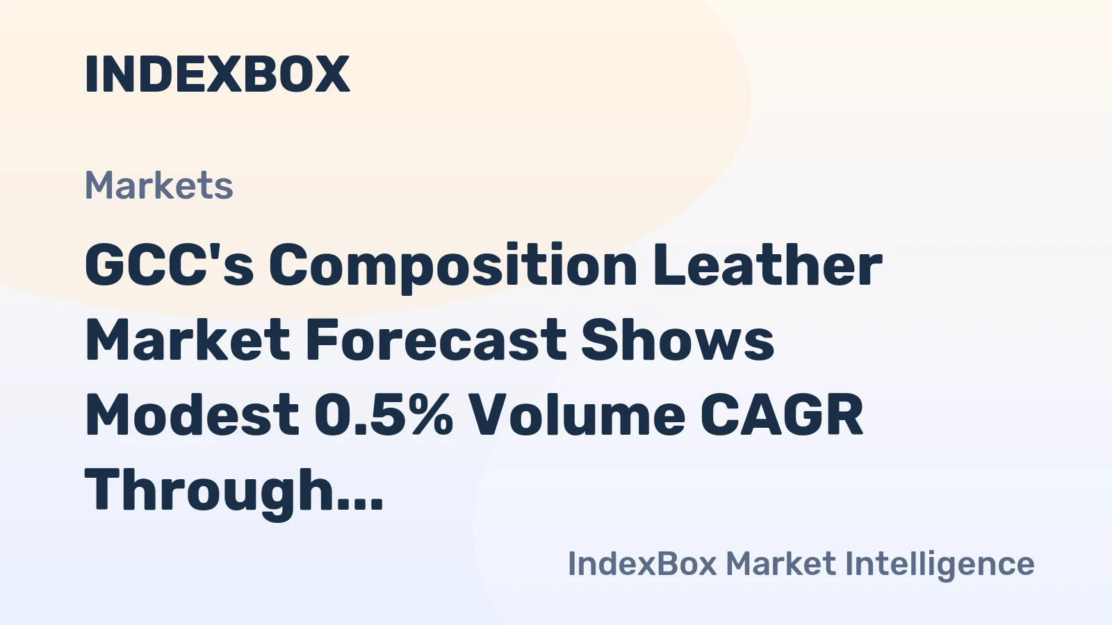 GCC's Composition Leather Market Forecast Shows Modest 0.5% Volume CAGR Through 2035