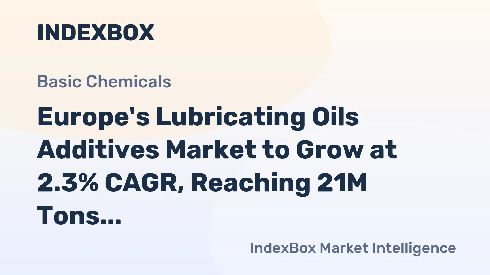 Europe's Lubricating Oils Additives Market to Grow at 2.3% CAGR, Reaching 21M Tons by 2035