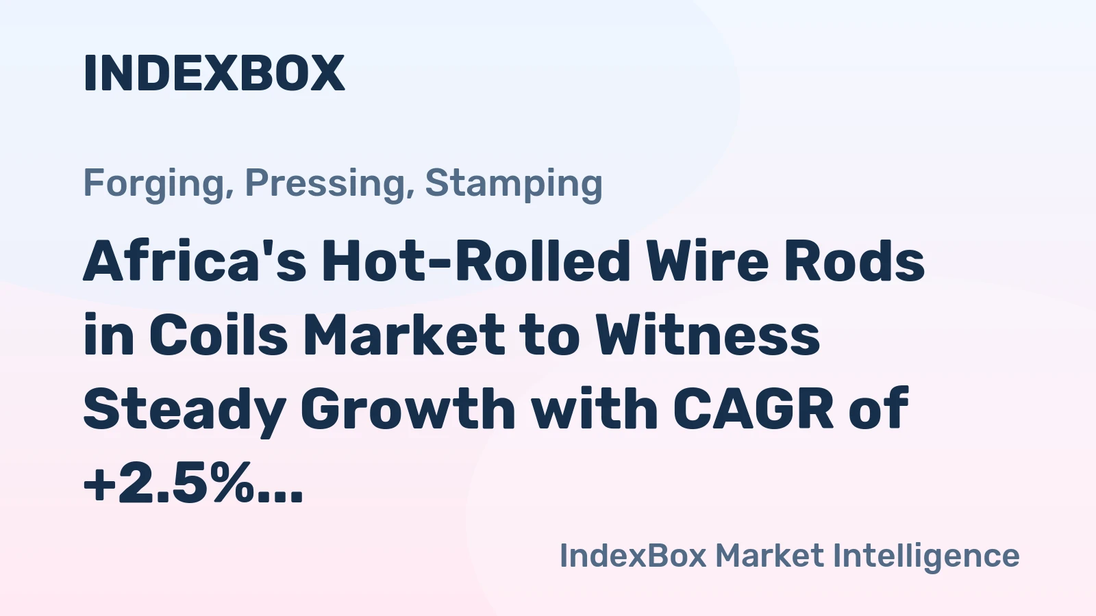 Africa's Hot-Rolled Wire Rods in Coils Market to Witness Steady Growth with CAGR of +2.5% from 2024 to 2035