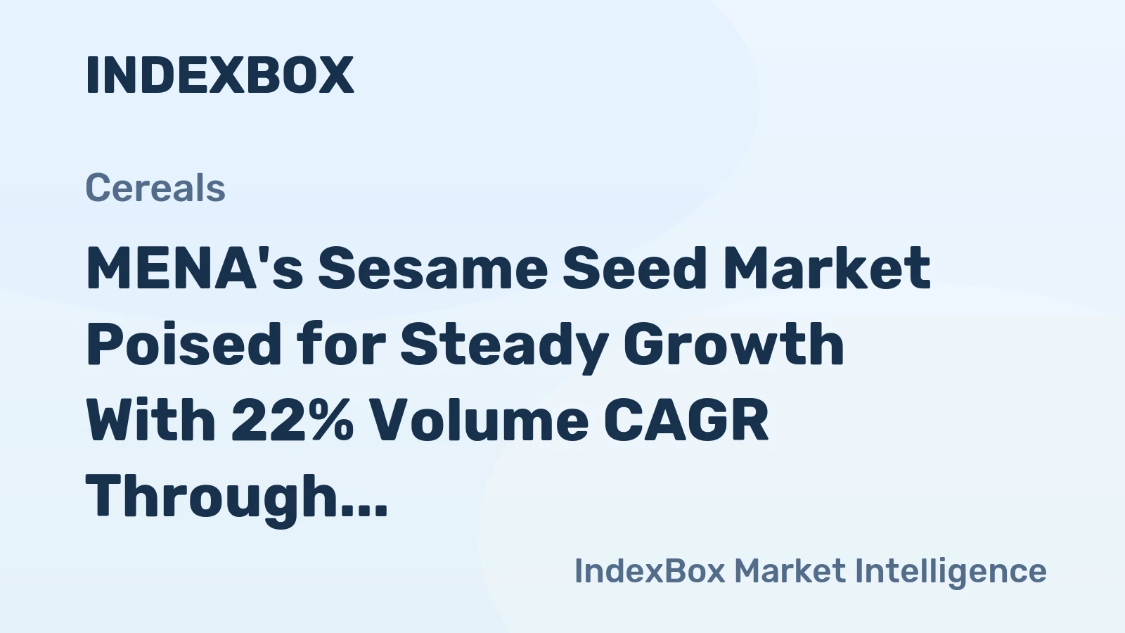 MENA's Sesame Seed Market Poised for Steady Growth With 22% Volume CAGR Through 2035
