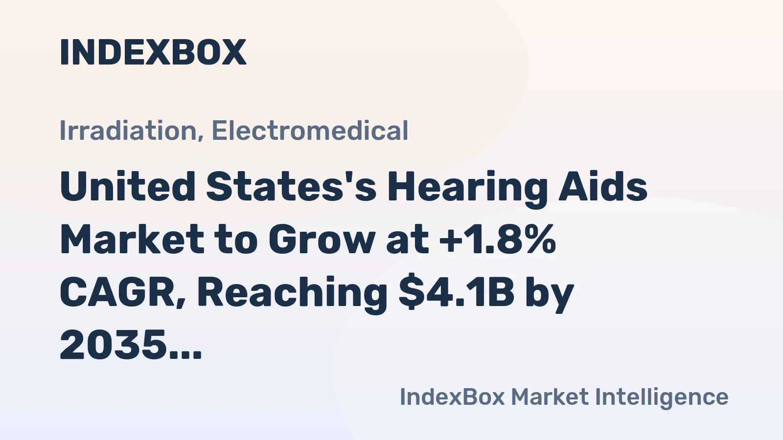 United States's Hearing Aids Market to Grow at +1.8% CAGR, Reaching $4.1B by 2035