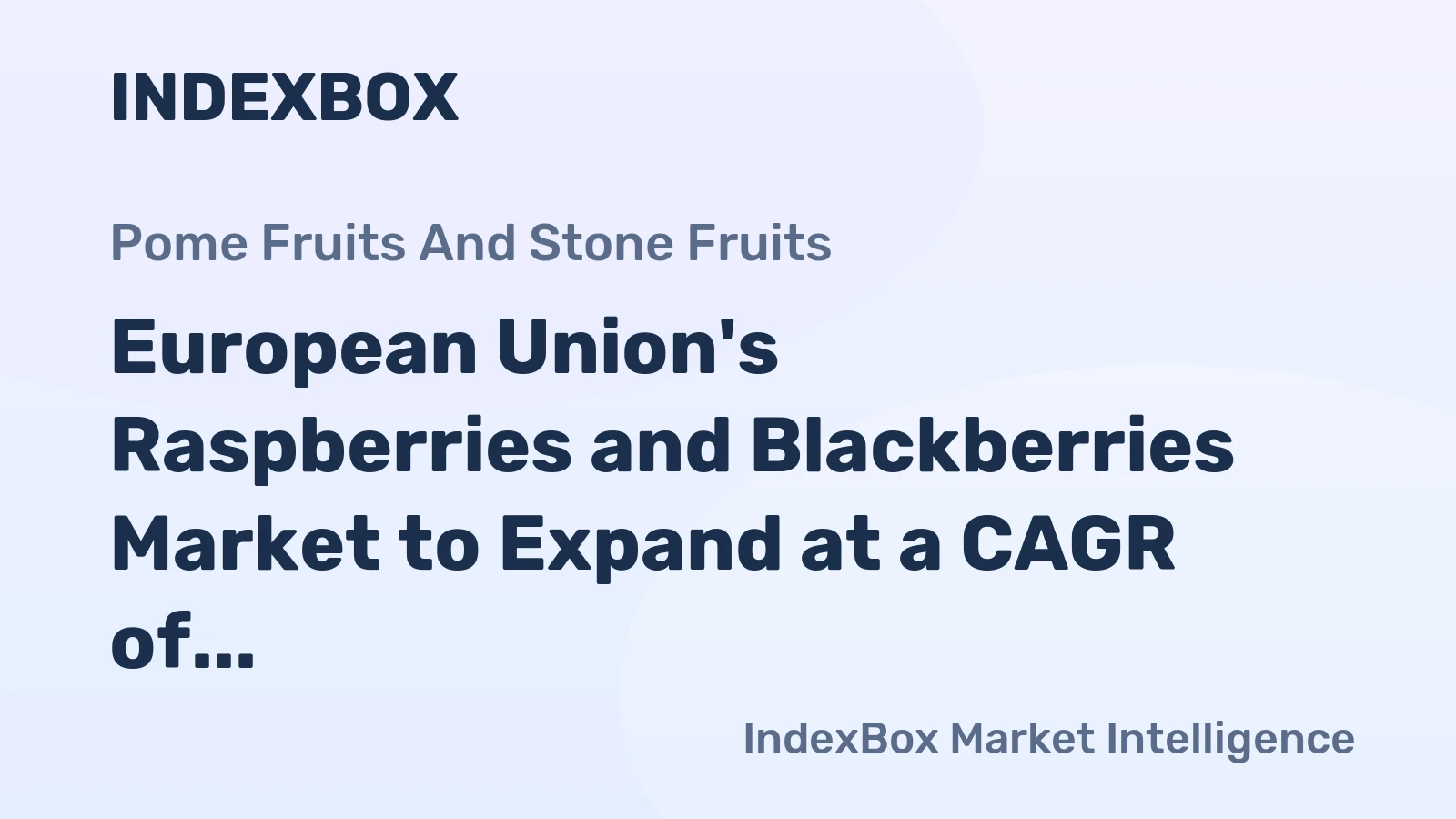 European Union's Raspberries and Blackberries Market to Expand at a CAGR of +0.4% from 2024 to 2035