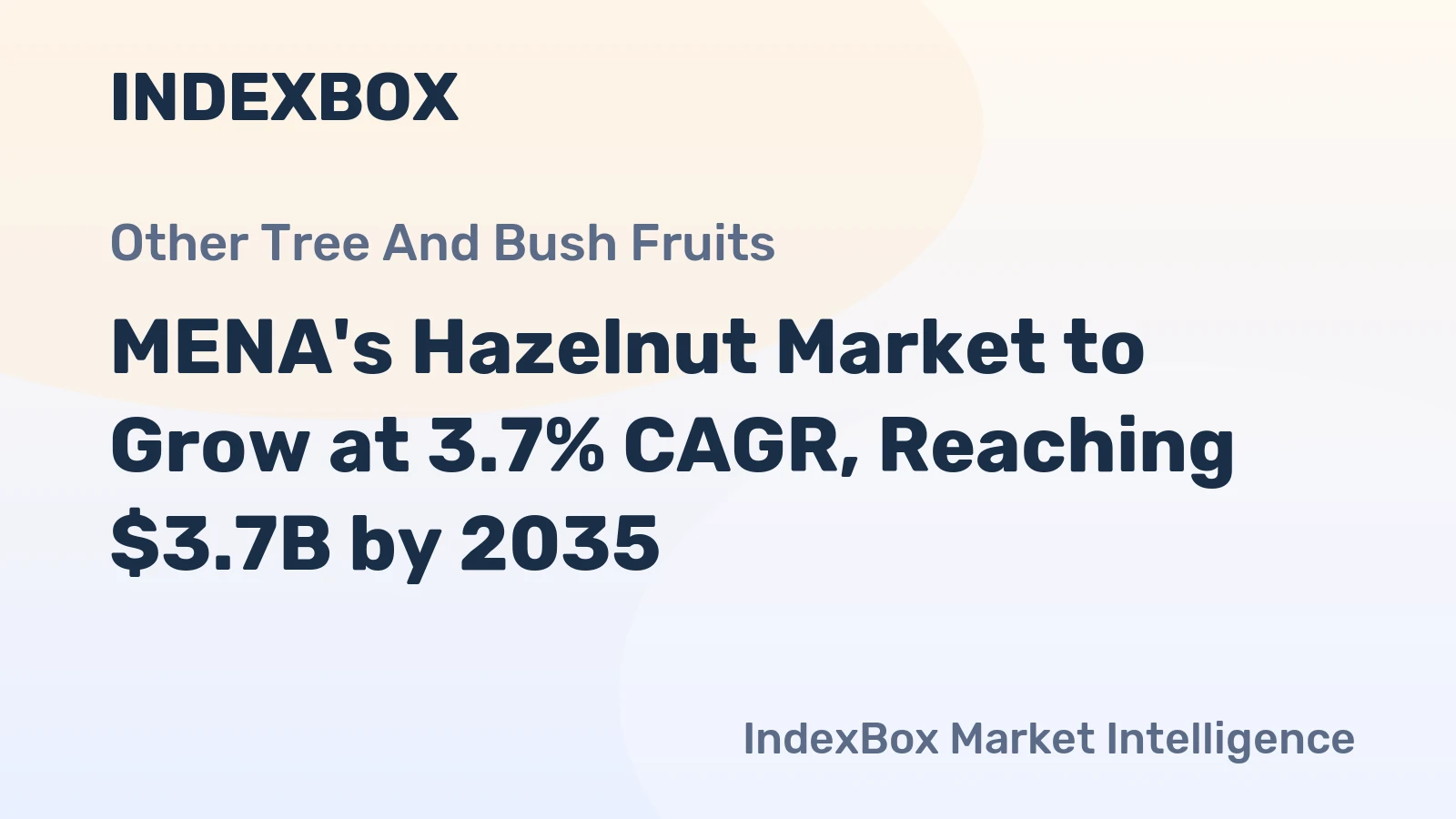 MENA's Hazelnut Market to Grow at 3.7% CAGR, Reaching $3.7B by 2035