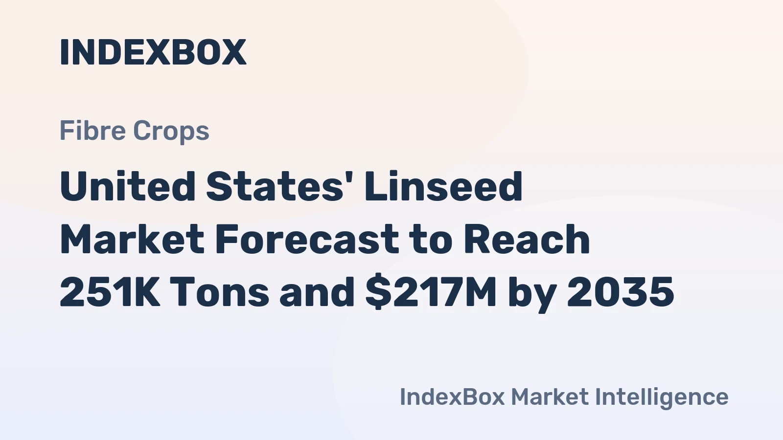 United States' Linseed Market Forecast to Reach 251K Tons and $217M by 2035