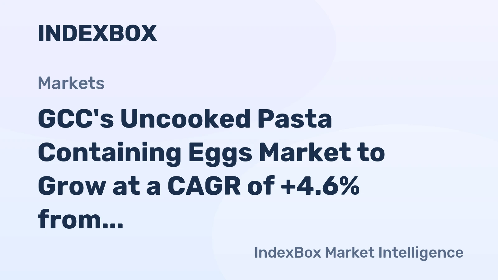 GCC's Uncooked Pasta Containing Eggs Market to Grow at a CAGR of +4.6% from 2024 to 2035, Reaching 158K Tons