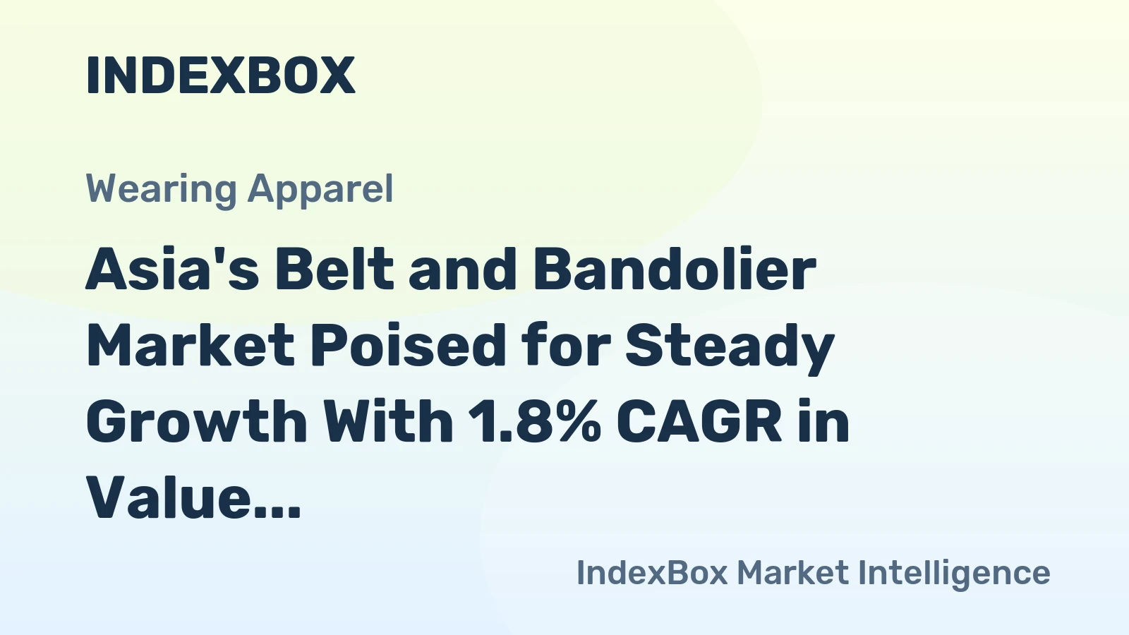 Asia's Belt and Bandolier Market Poised for Steady Growth With 1.8% CAGR in Value Through 2035