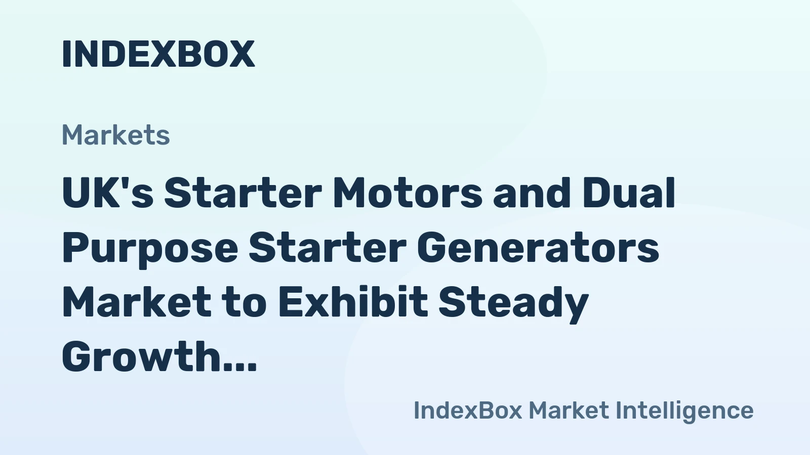 UK's Starter Motors and Dual Purpose Starter Generators Market to Exhibit Steady Growth with Expected CAGR of +0.9% from 2024 to 2035