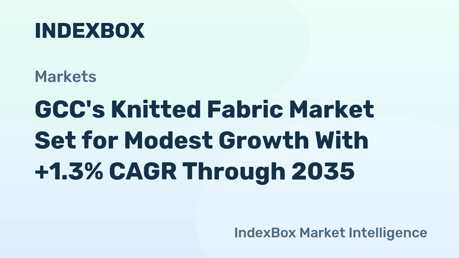 GCC's Knitted Fabric Market Set for Modest Growth With +1.3% CAGR Through 2035