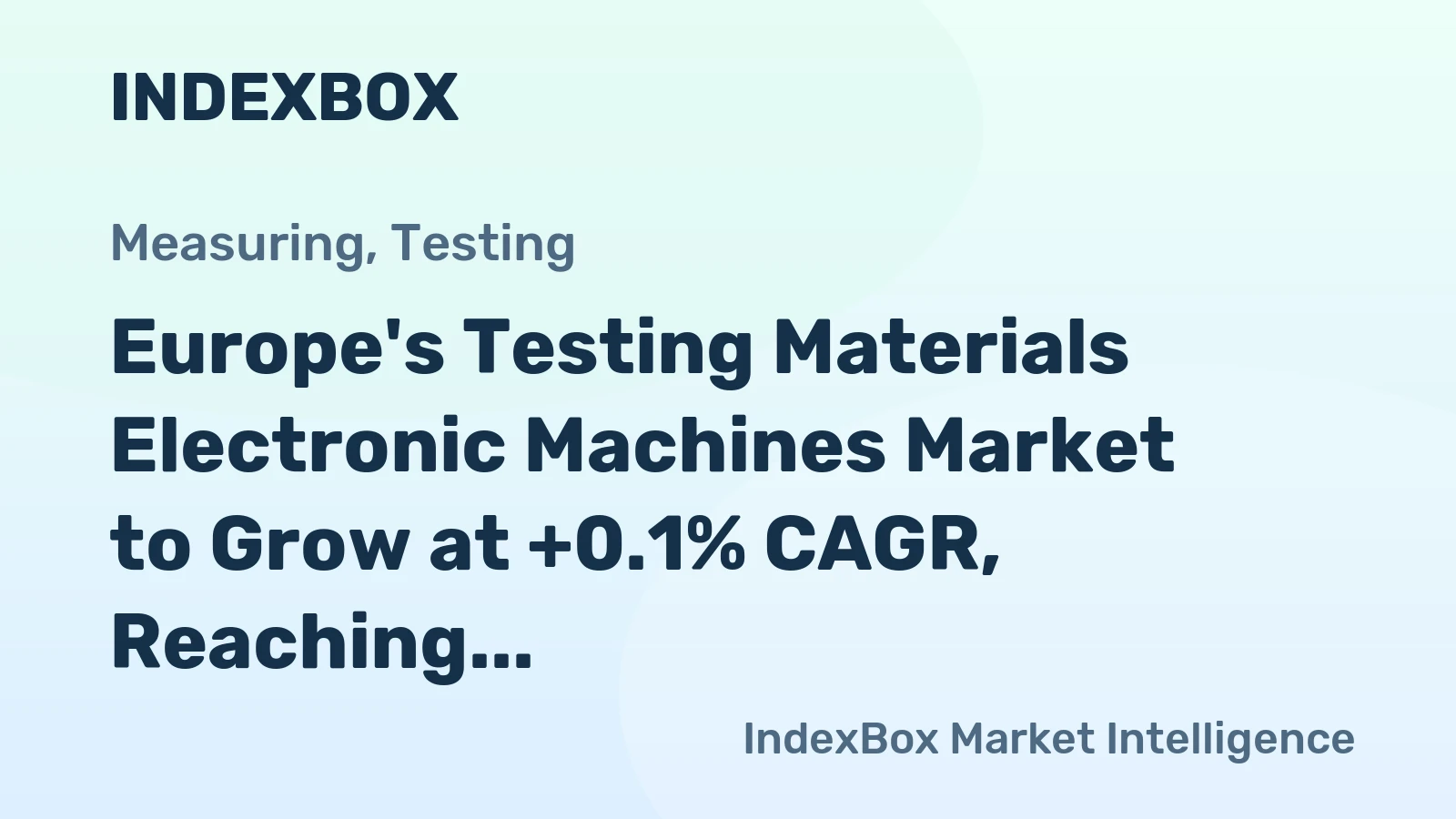 Europe's Testing Materials Electronic Machines Market to Grow at +0.1% CAGR, Reaching 399K Units by 2035