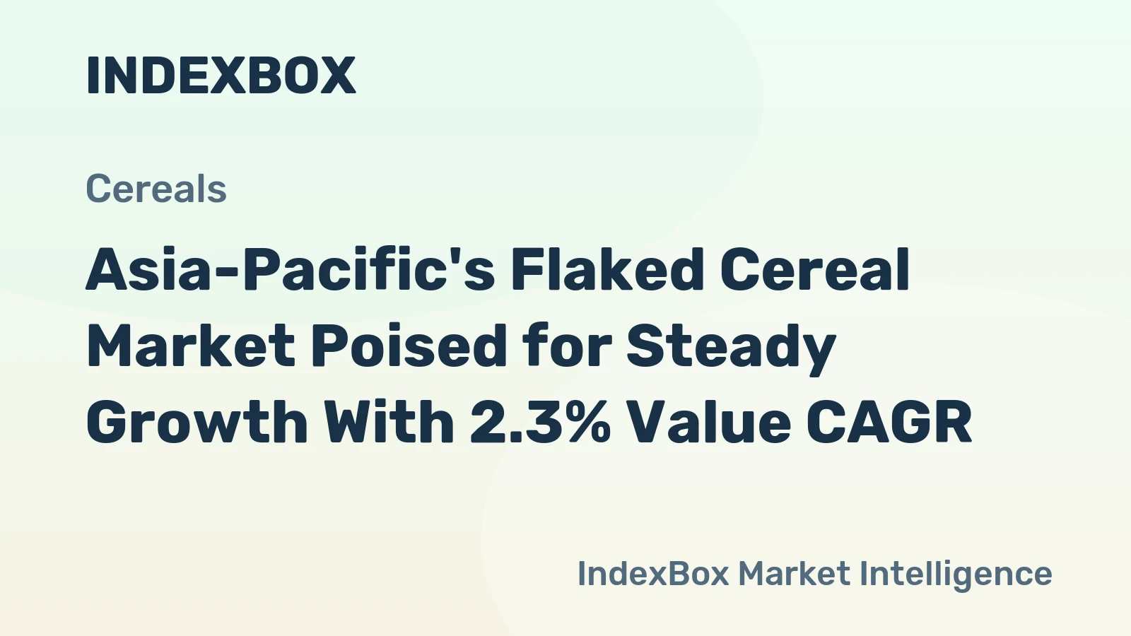 Asia-Pacific's Flaked Cereal Market Poised for Steady Growth With 2.3% Value CAGR