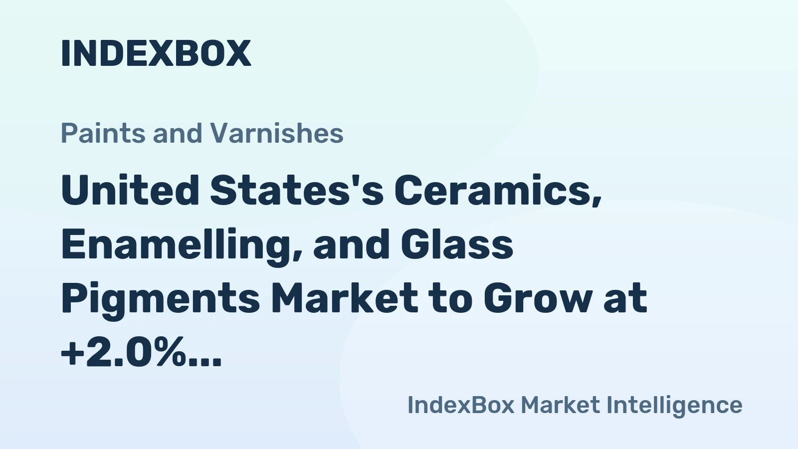United States's Ceramics, Enamelling, and Glass Pigments Market to Grow at +2.0% CAGR, Reaching $1.2B by 2035