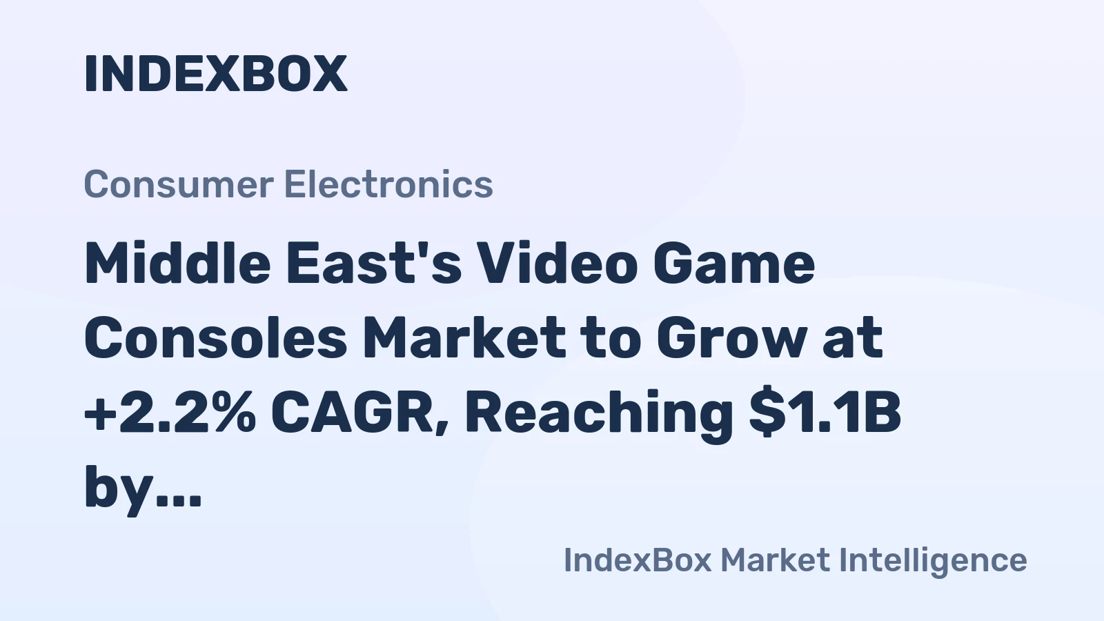 Middle East's Video Game Consoles Market to Grow at +2.2% CAGR, Reaching $1.1B by 2035
