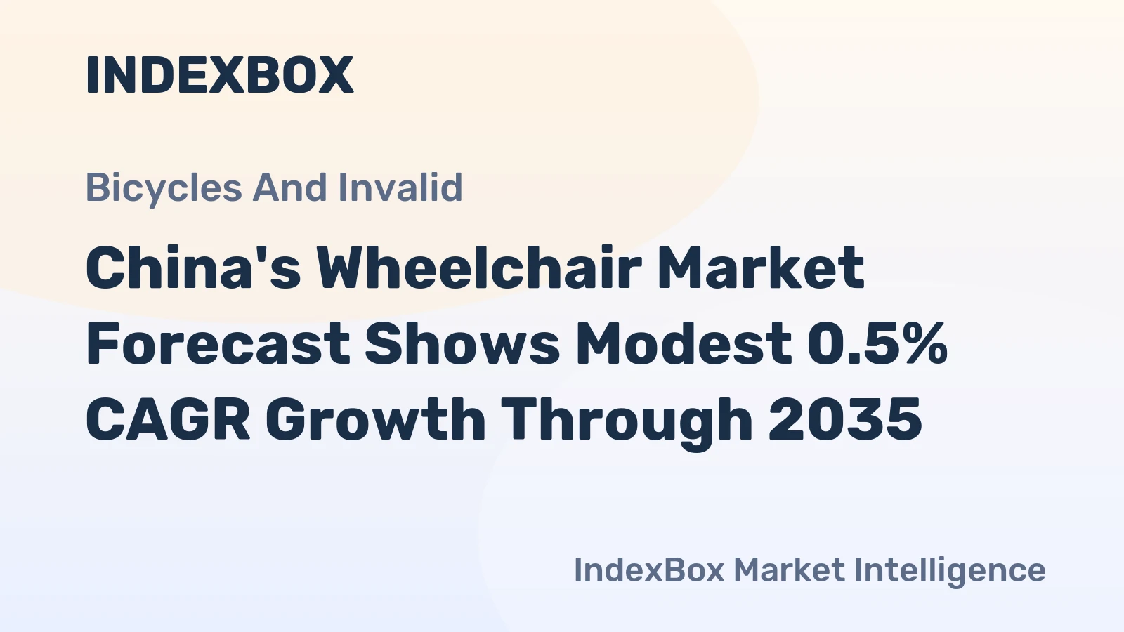 China's Wheelchair Market Forecast Shows Modest 0.5% CAGR Growth Through 2035
