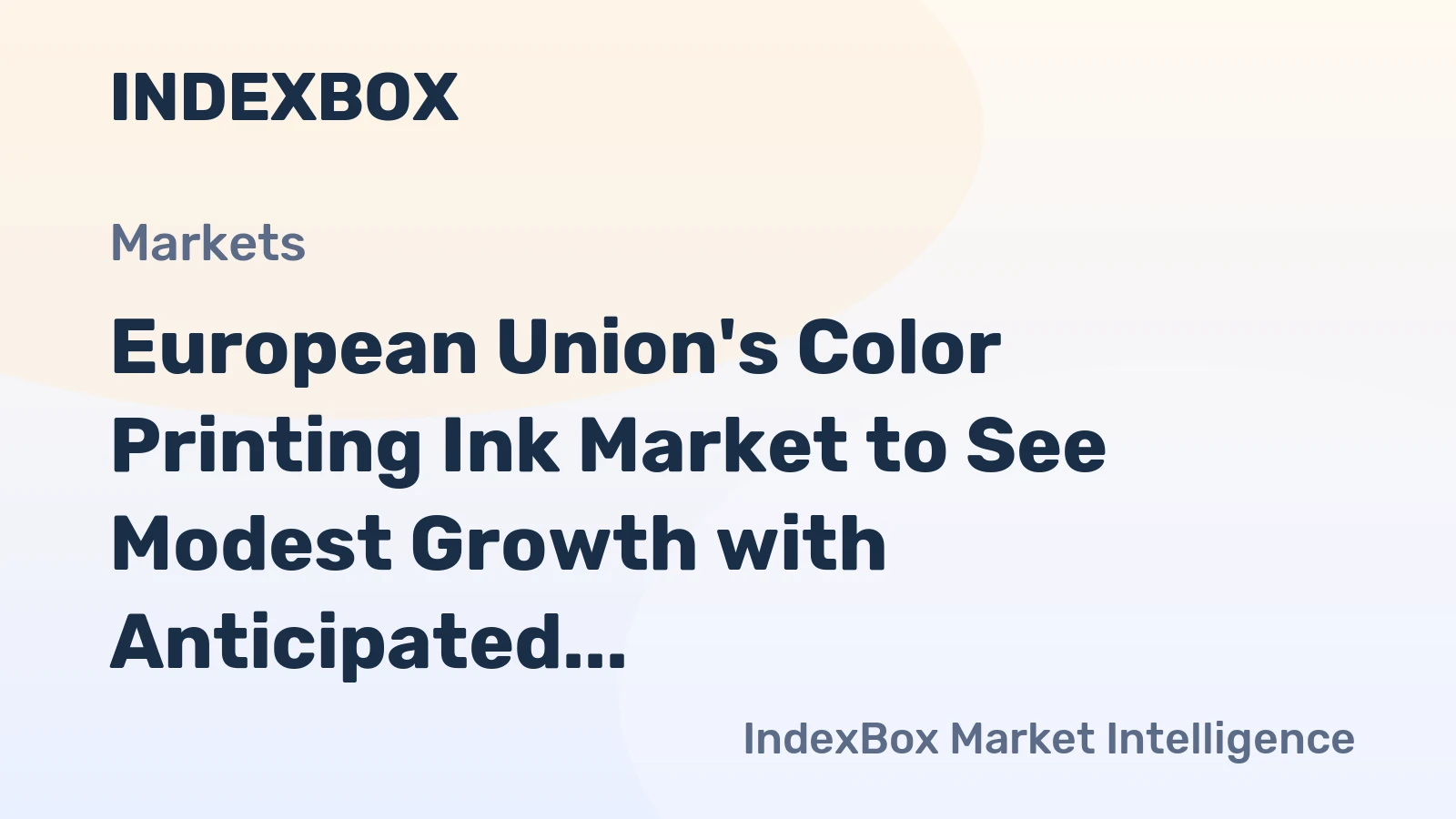 European Union's Color Printing Ink Market to See Modest Growth with Anticipated CAGR of +1.6% from 2024 to 2035, Reaching $6B in Value