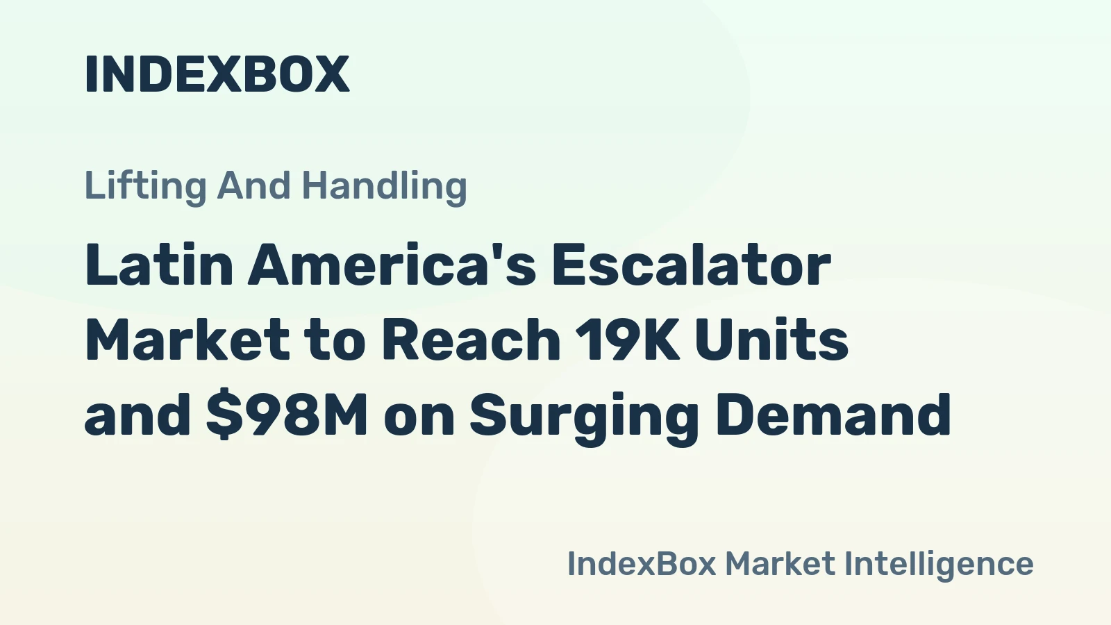 Latin America's Escalator Market to Reach 19K Units and $98M on Surging Demand