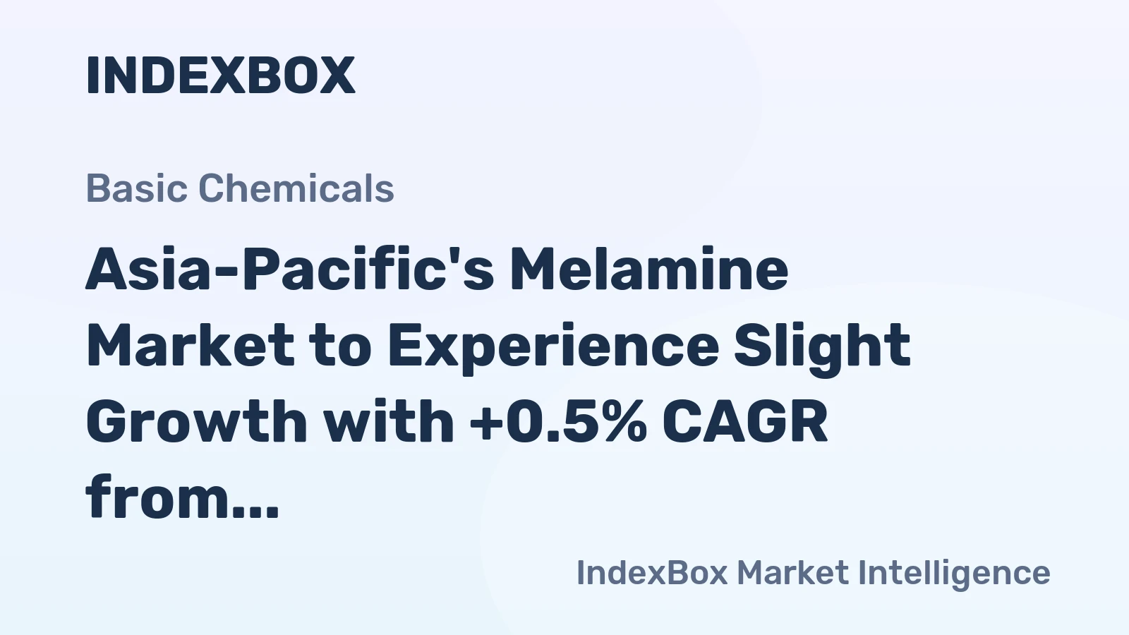 Asia-Pacific's Melamine Market to Experience Slight Growth with +0.5% CAGR from 2024 to 2035
