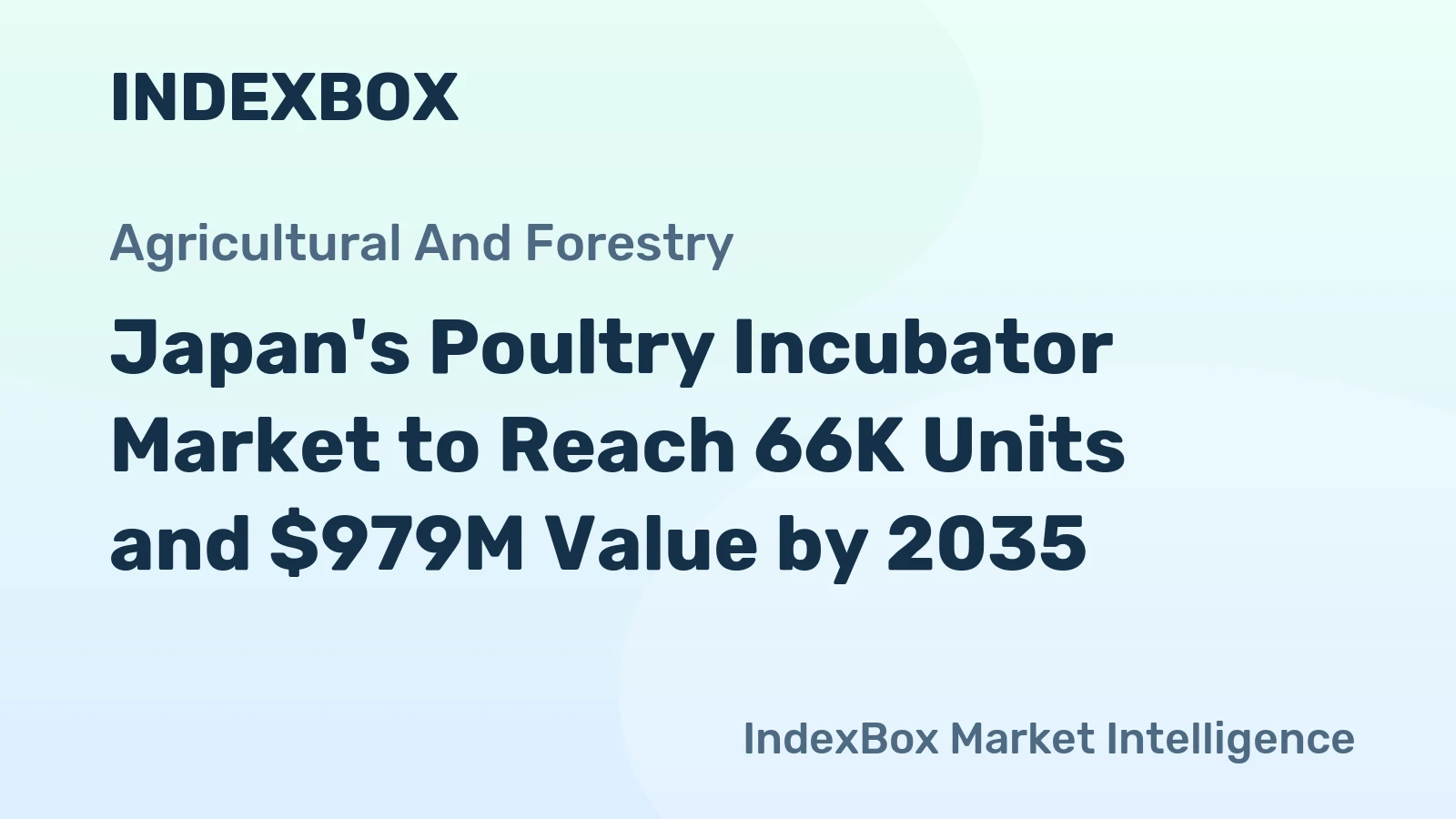 Japan's Poultry Incubator Market to Reach 66K Units and $979M Value by 2035