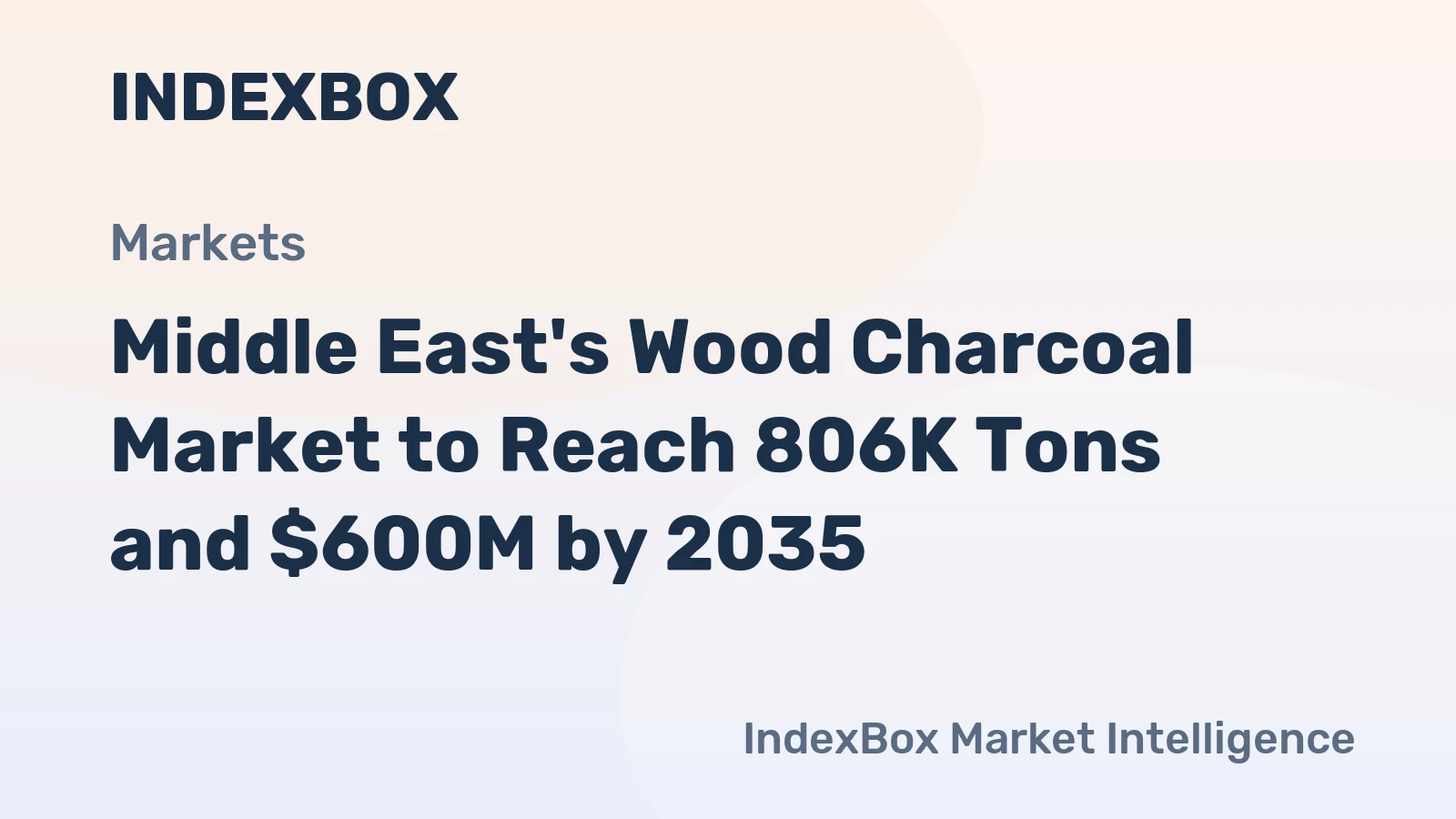 Middle East's Wood Charcoal Market to Reach 806K Tons and $600M by 2035