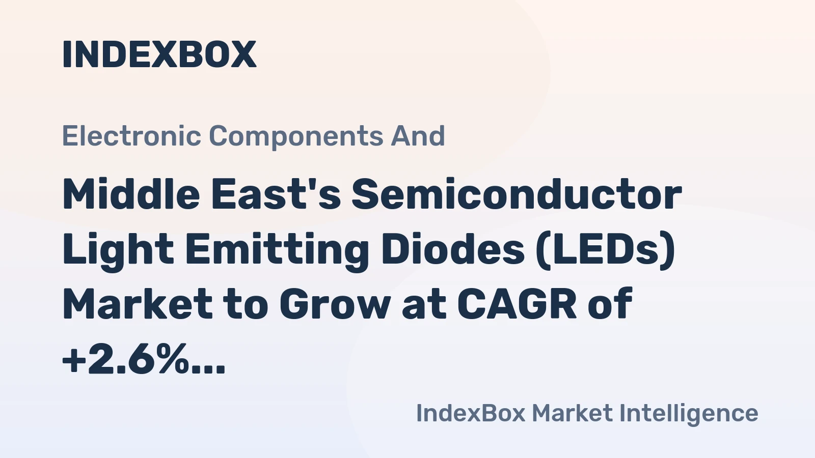 Middle East's Semiconductor Light Emitting Diodes (LEDs) Market to Grow at CAGR of +2.6% from 2024 to 2035