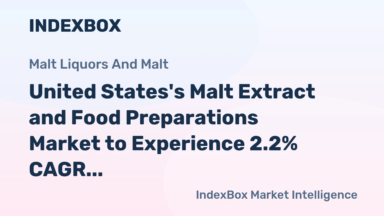 United States's Malt Extract and Food Preparations Market to Experience 2.2% CAGR Growth Over Next Decade