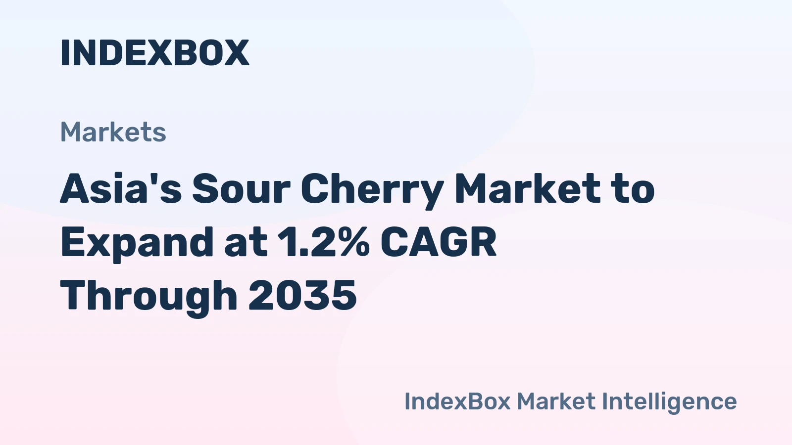 Asia's Sour Cherry Market to Expand at 1.2% CAGR Through 2035