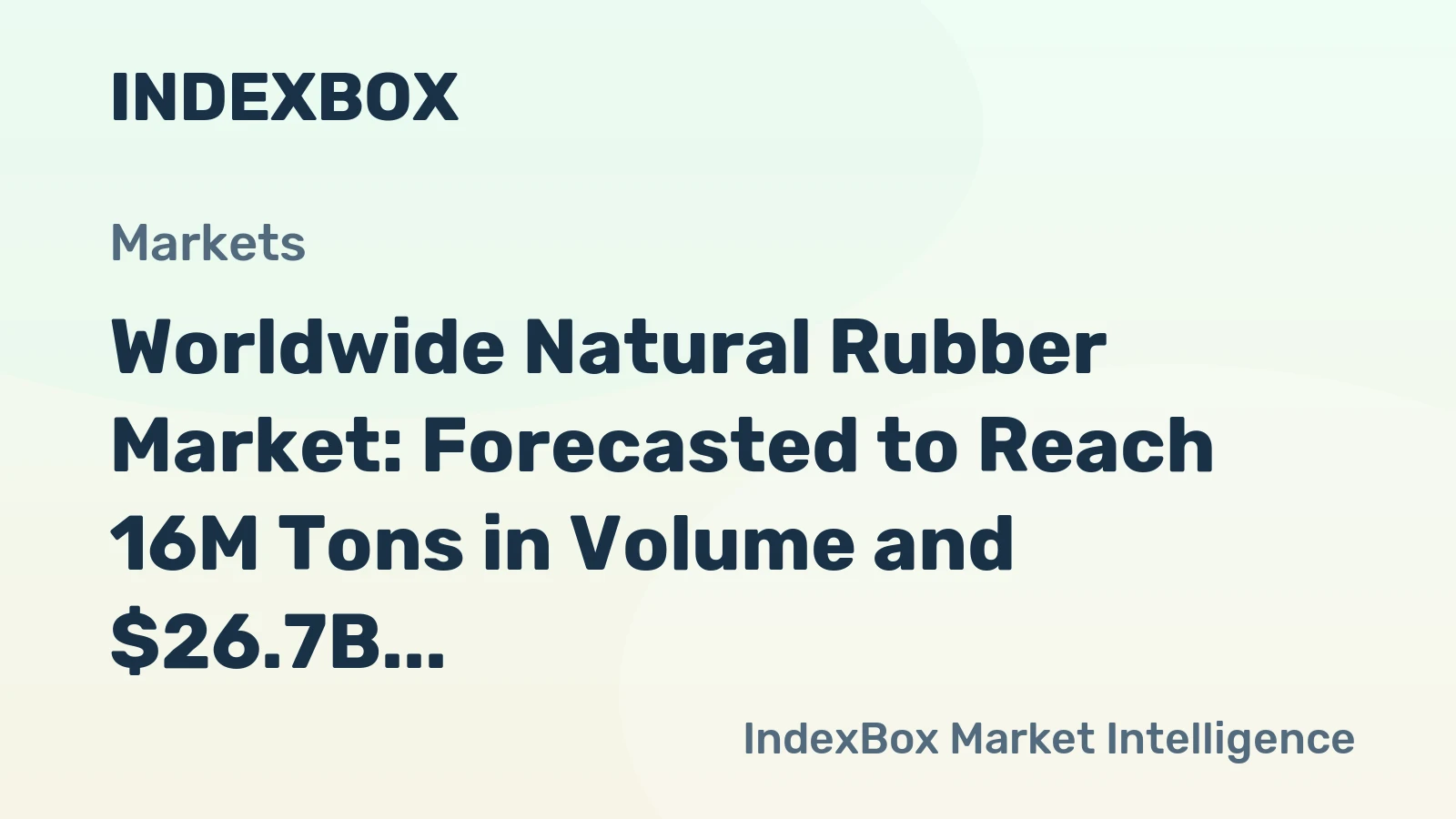 Worldwide Natural Rubber Market: Forecasted to Reach 16M Tons in Volume and $26.7B in Value by 2035