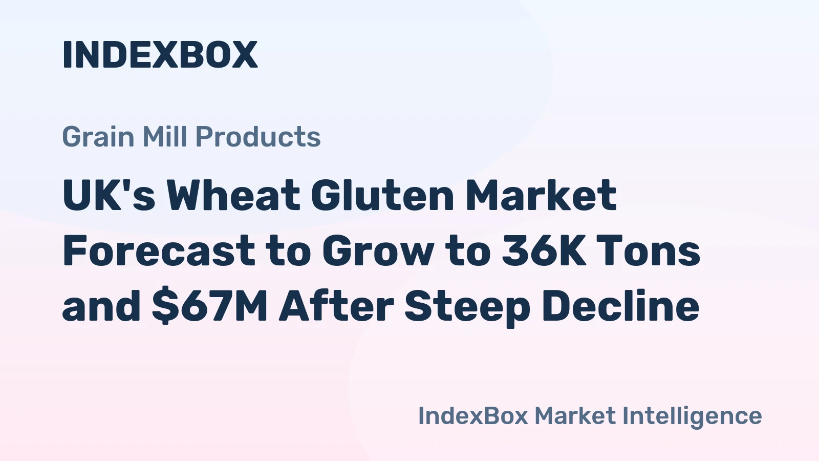 UK's Wheat Gluten Market Forecast to Grow to 36K Tons and $67M After Steep Decline